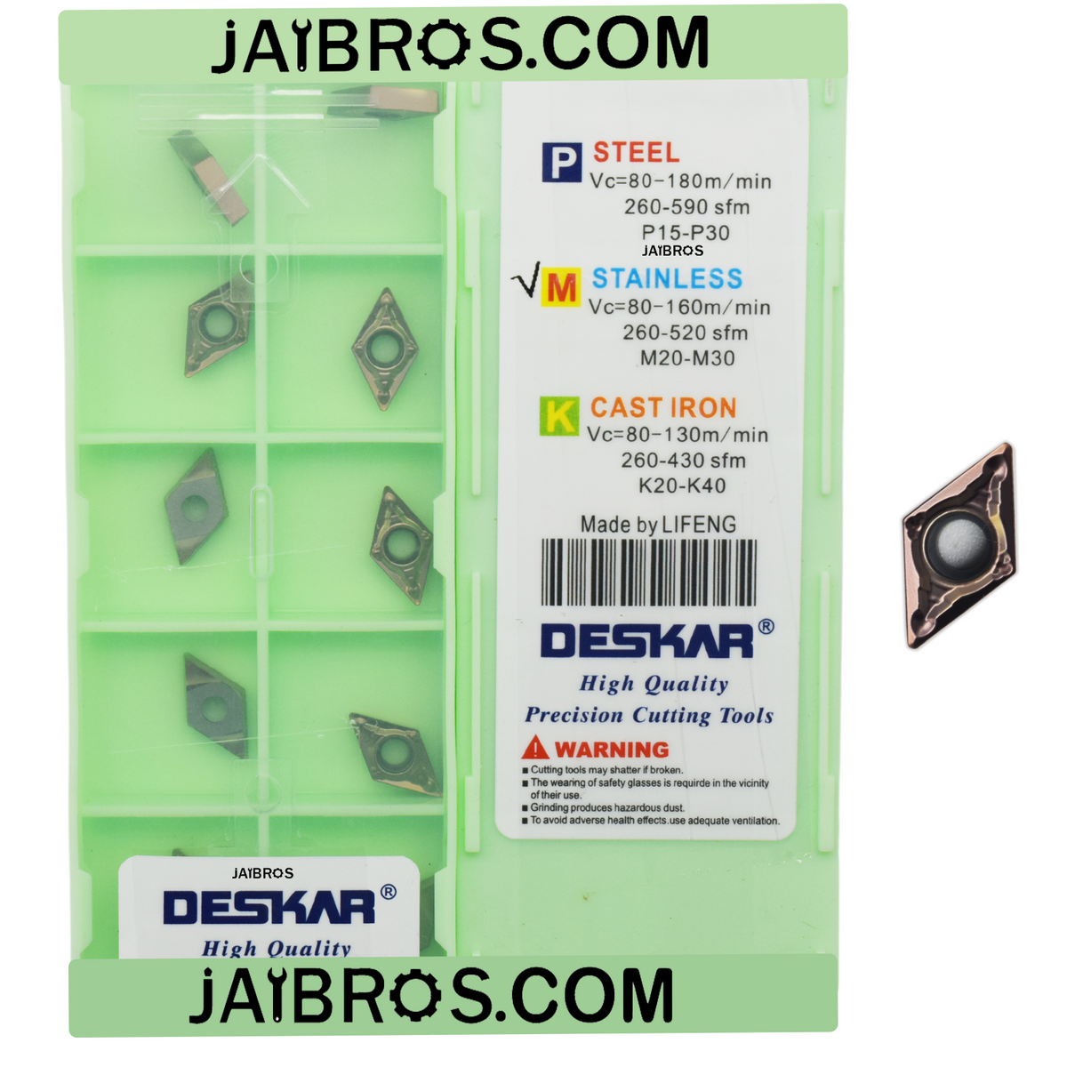 Jaibros: Buy DCMT Inserts Online – Deskar Pack of 10