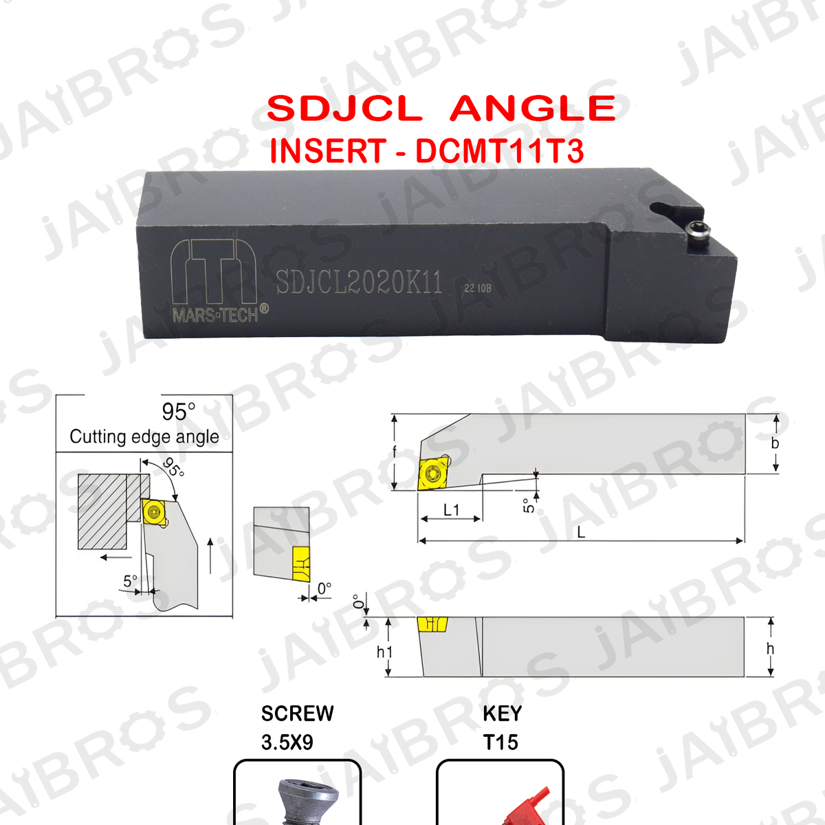 Turning Holder DCMT SDJCL R – Durable Tool, Pack of 1 – Jaibros