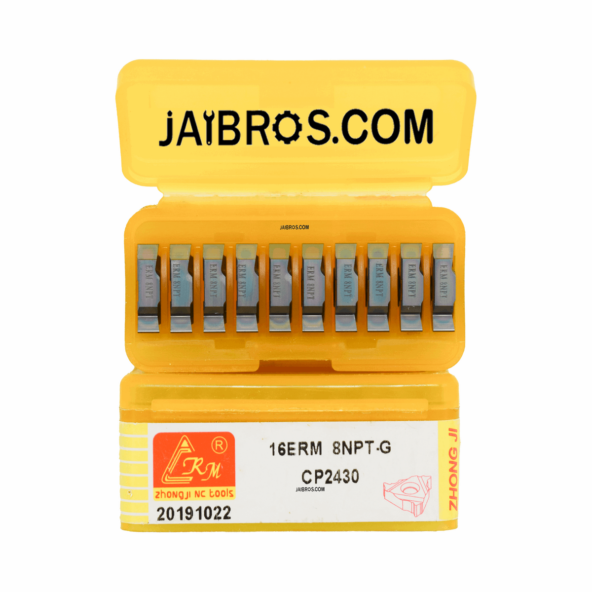 Buy 16 ER/IR 8NPT Carbide Inserts - Pack of 10 Shop Now At Jaibros