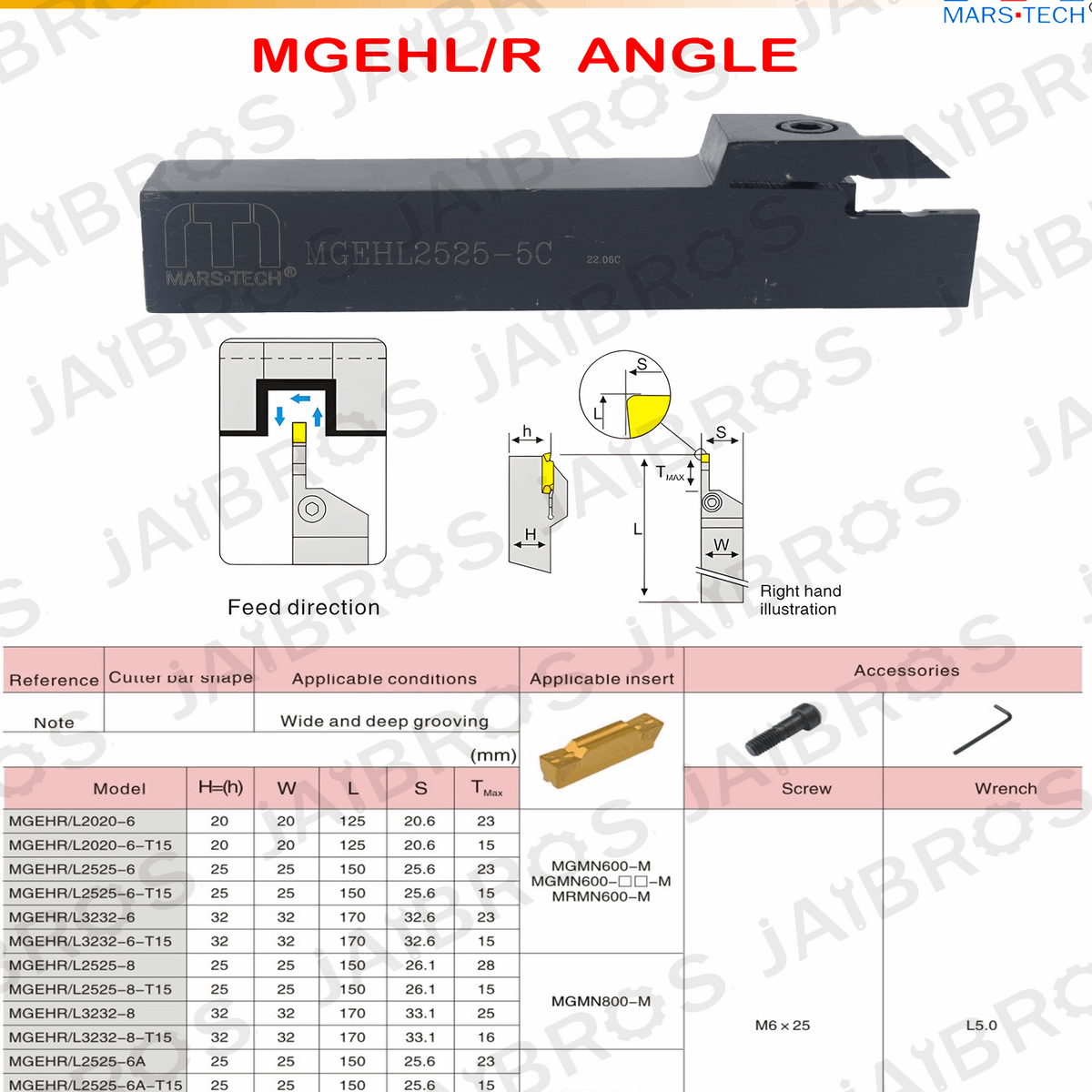 Jaibros 4mm Grooving Tool | Buy Lathe Holder MGMN400