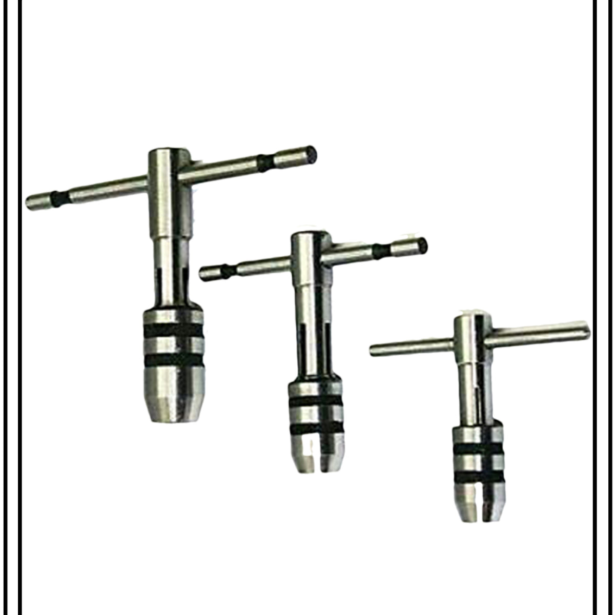 Buy 3Pc T-Handle Tap Wrench Set | Jaibros Chrome Collet Kit